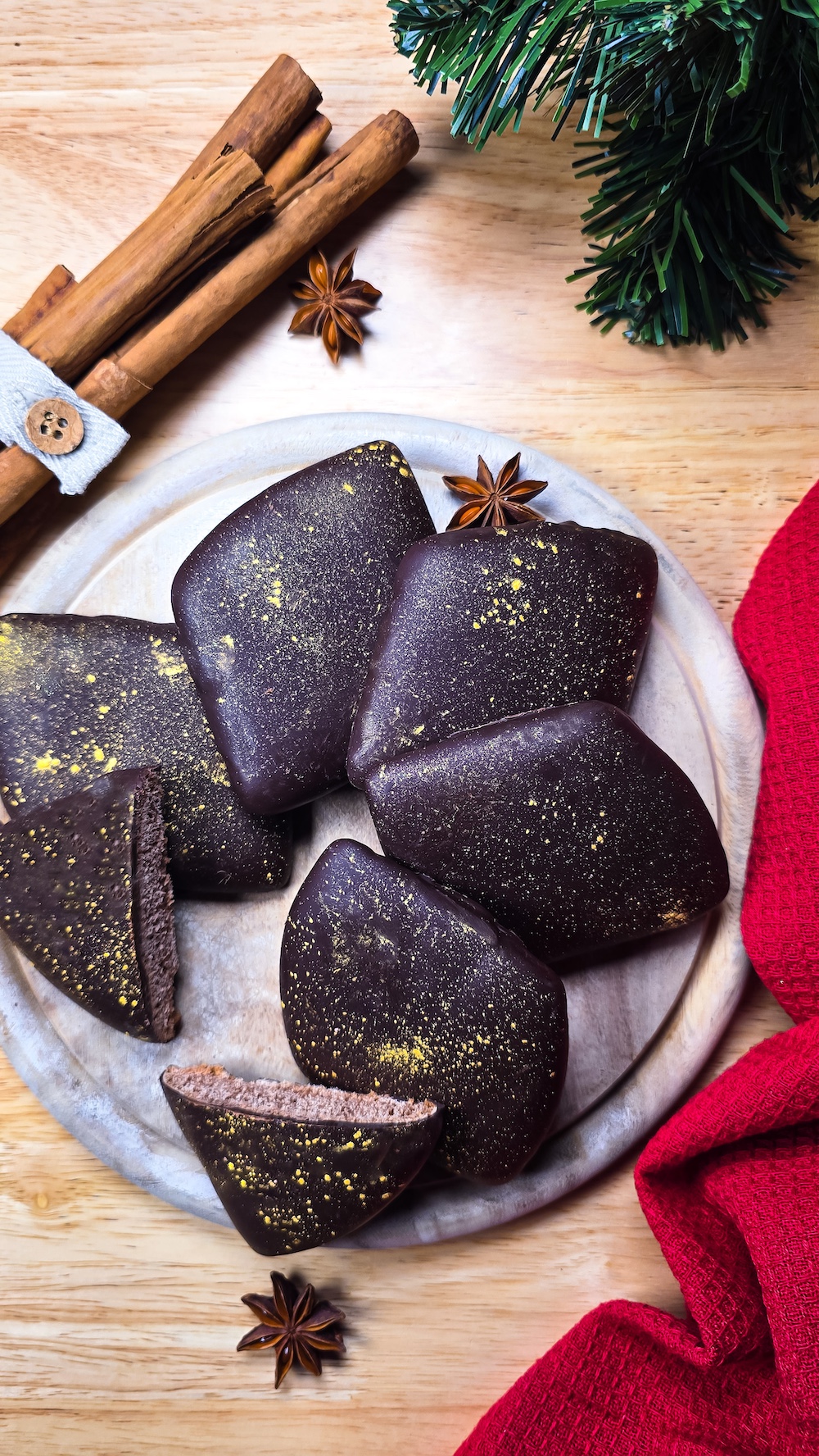 Mostaccioli: Italian Christmas Recipe with Chocolate and Star Anise